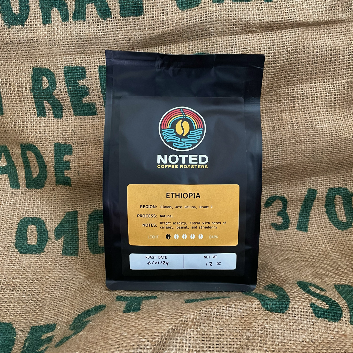 Light Roast Ethiopia Sidama Specialty Coffee - Noted Coffee Roasters